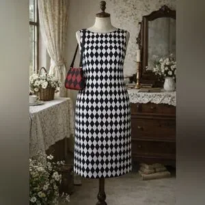 Dresses | Vintage 199s Rogiglia Harlequin Diamond Check Mini Dress ...